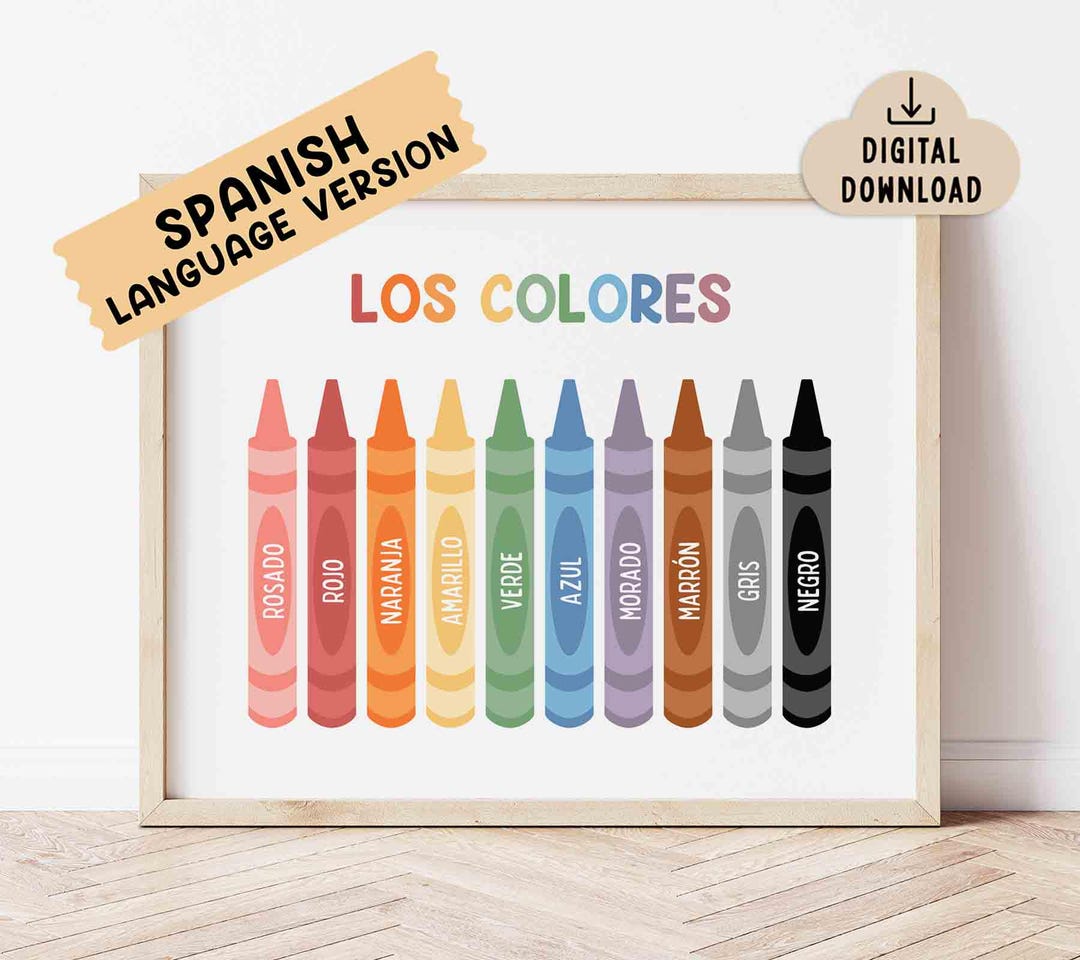 Los Colores Poster BRIGHT (digital Download) Horizontal, Colors ...