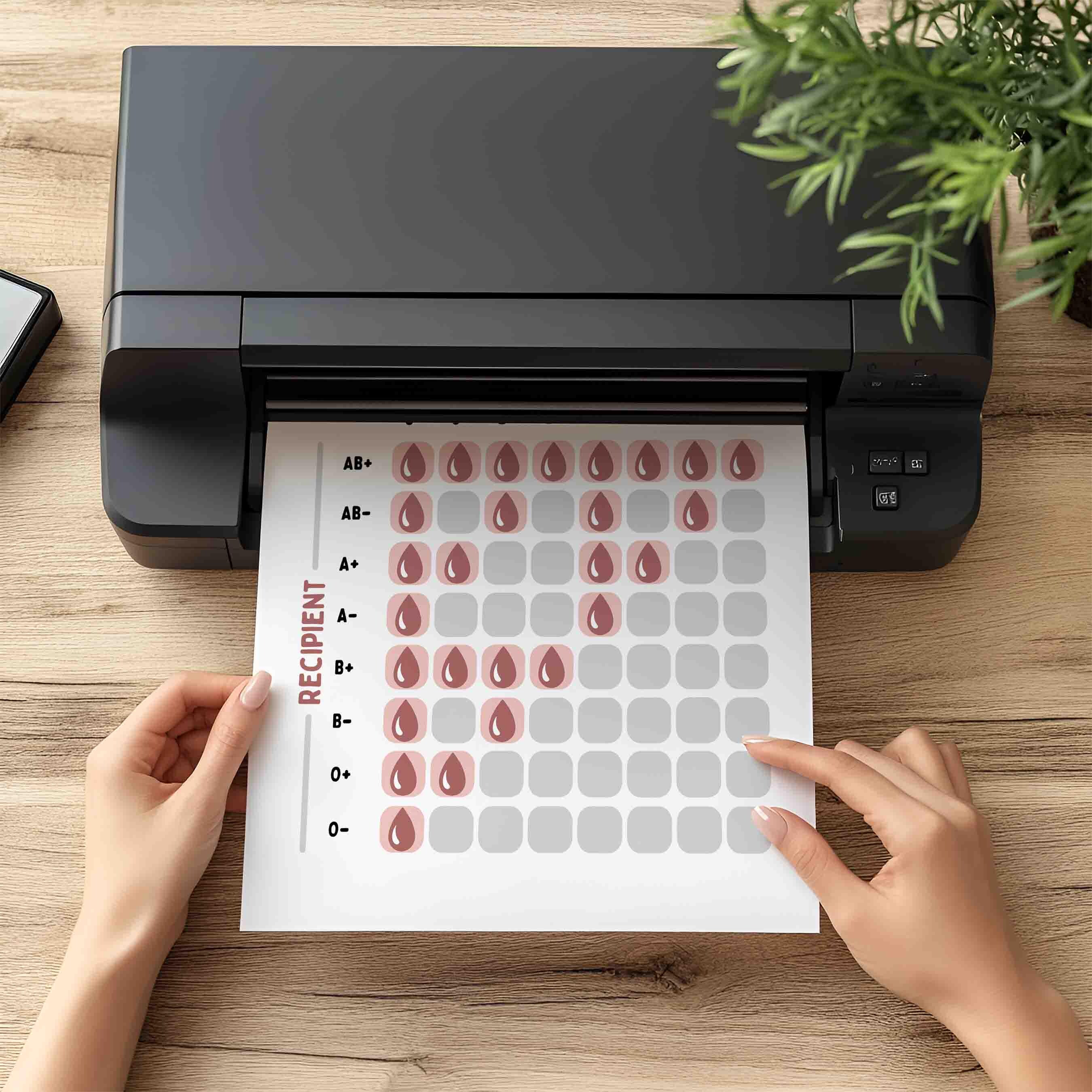 Blood Types Chart Poster | Classroom | Medical Print | Educational Wall ...