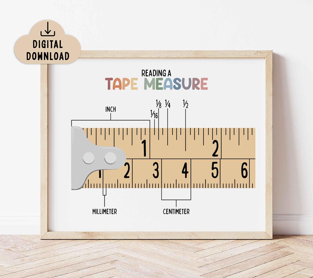 Reading a Tape Measure Printable (digital Download) Classroom Decor ...