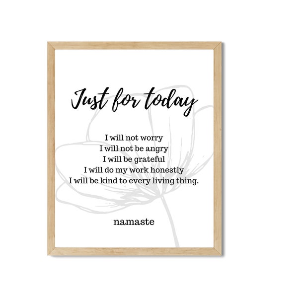Just for Today Quote - Etsy