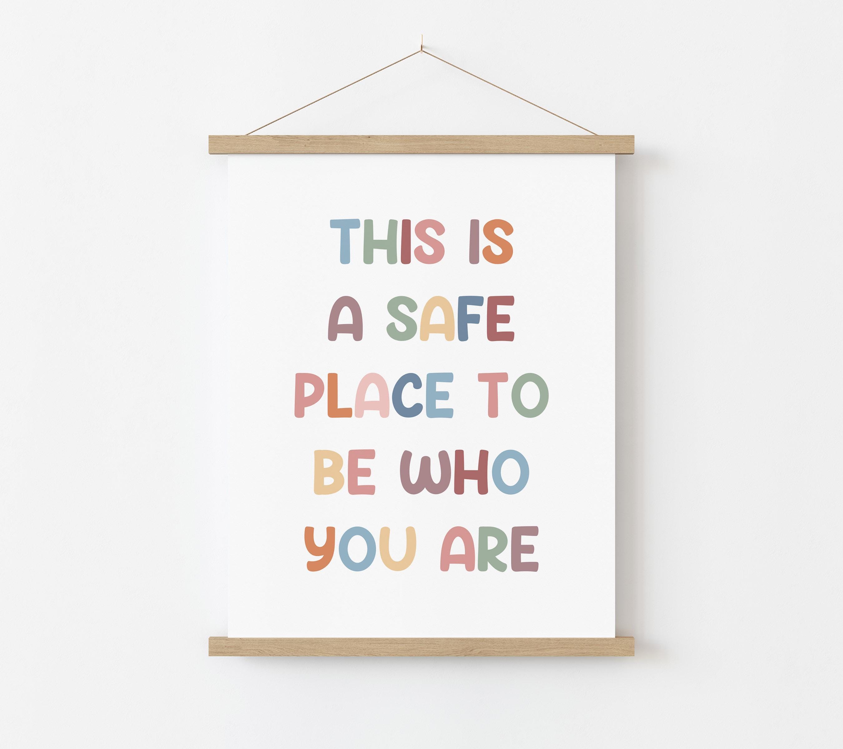 Safe Place Printable Poster, Mental Health Therapy Poster for Kids ...