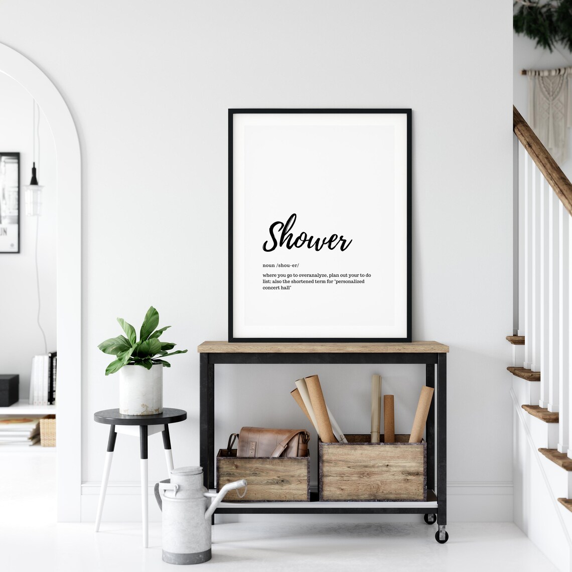 Shower Definition Print Printable Wall Art Family Quote Sign Wall Decor ...