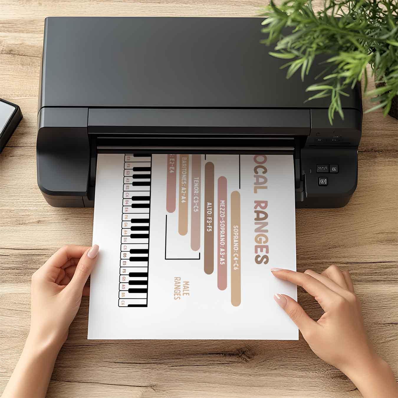Vocal Ranges Chart Printable, BOHO (digital Download), Homeschool Decor ...