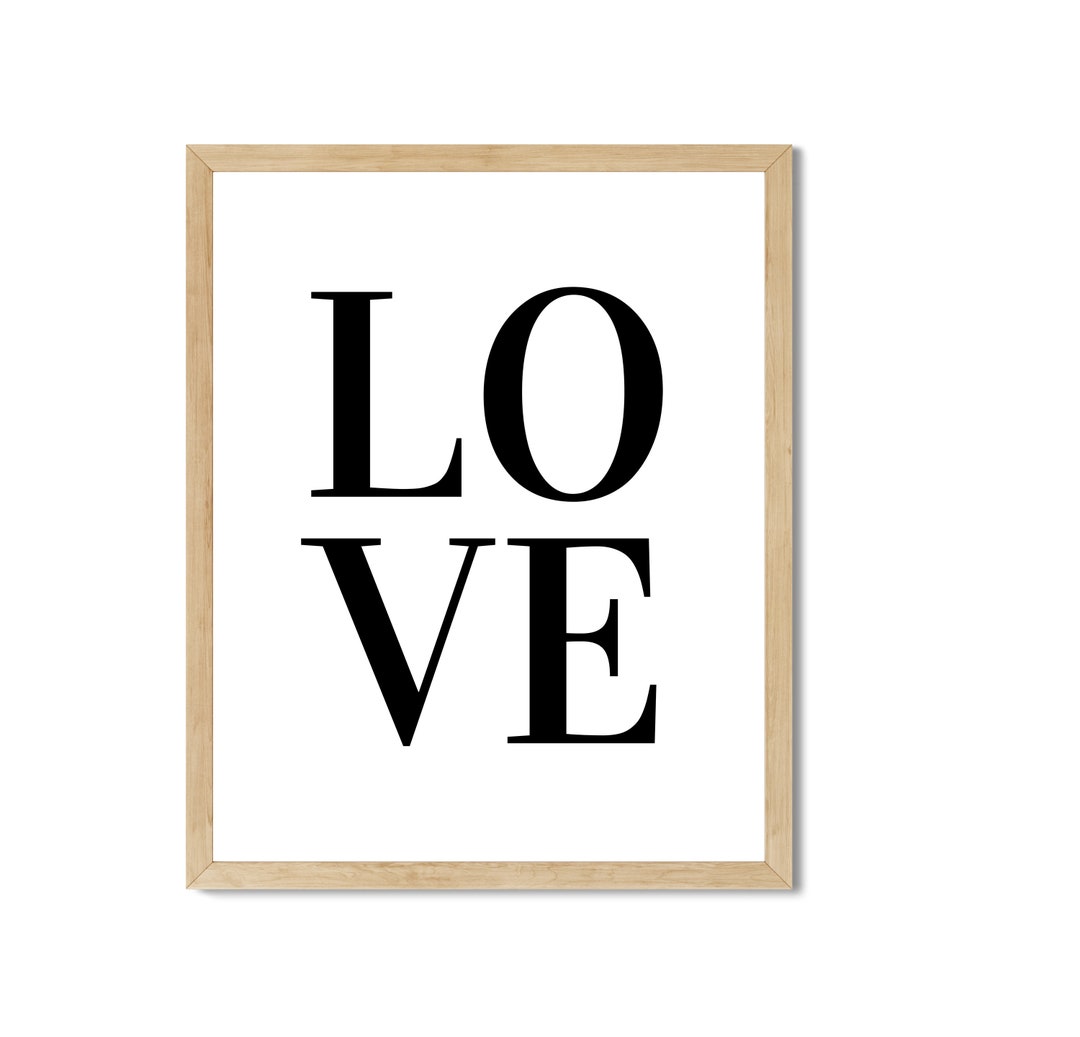 Love Print Printable Art Typography Home Decor Instant Digital Download ...