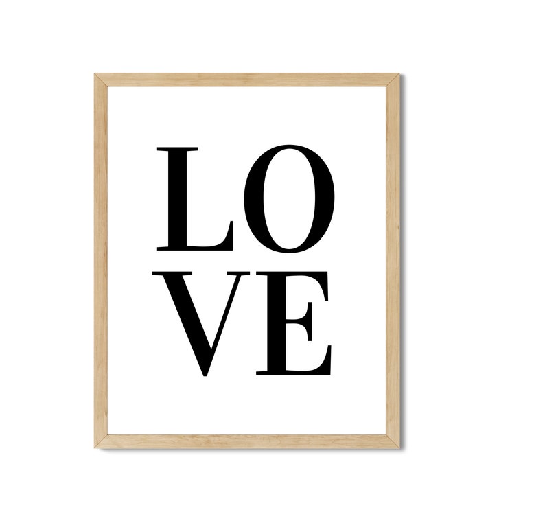 Love Print Printable Art Typography Home Decor Instant Digital Download ...