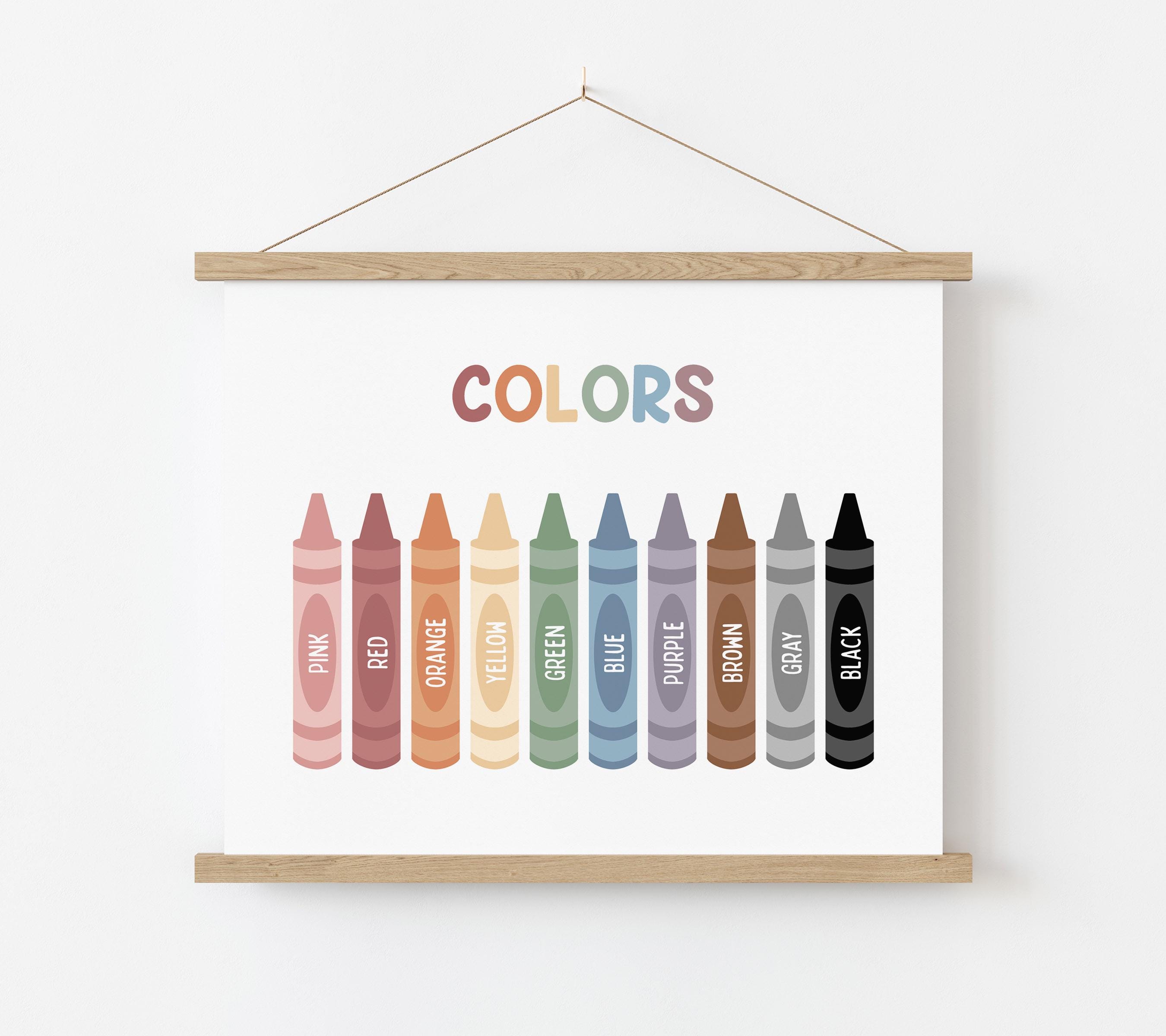 Colors Poster | Homeschool Wall Art | Learn Colors Classroom Decor ...