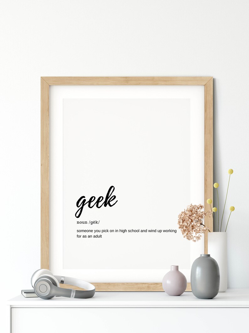 Geek Definition Print Geek Printable Art Instant Digital - Etsy