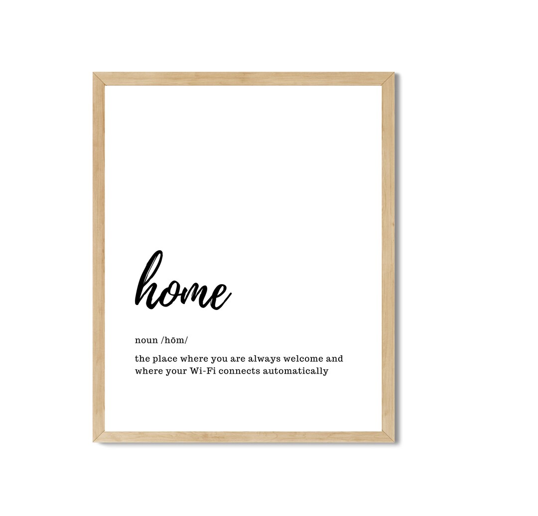 Home Definition Print Home Printable Art Instant Digital Download Wall ...