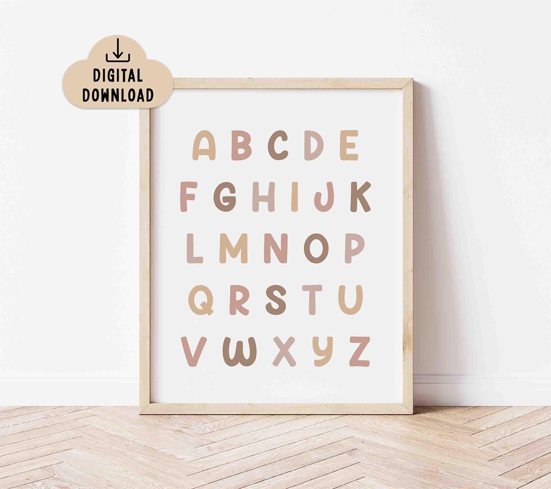 Alphabet Printable Poster BOHO (digital Download) Letters Print ...
