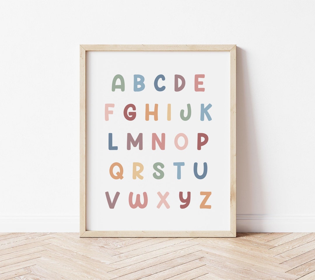 Colorful Alphabet Poster | Homeschool Wall Art | Classroom Decor ...