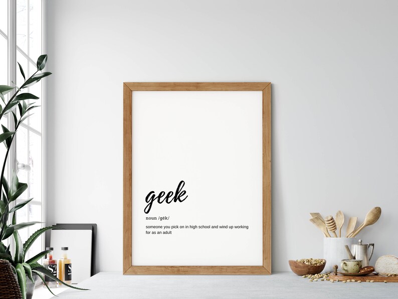 Geek Definition Print Geek Printable Art Instant Digital - Etsy