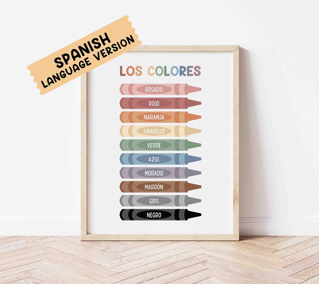 Los Colores Poster | Recurso De Educación En La Casa | Learn Colors in ...