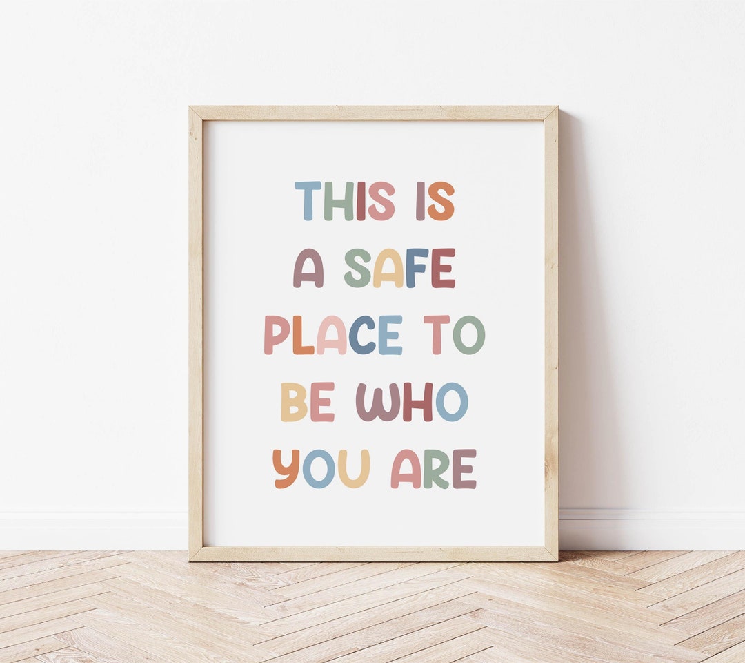 Safe Place Poster | Therapy Poster | Feelings | Self Regulation ...
