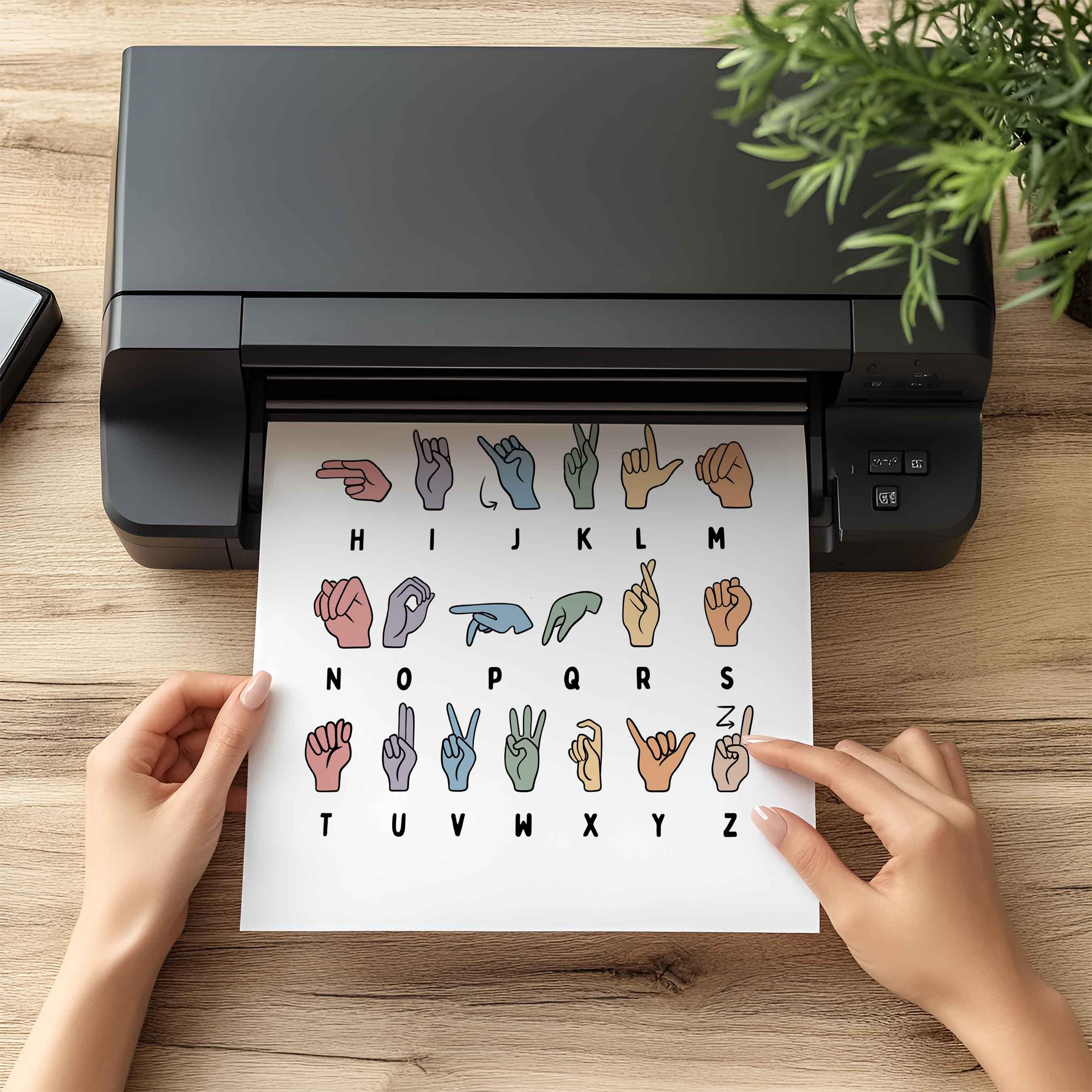 ASL Alphabet Poster | Homeschool Wall Art | Classroom Decor | Deaf ...