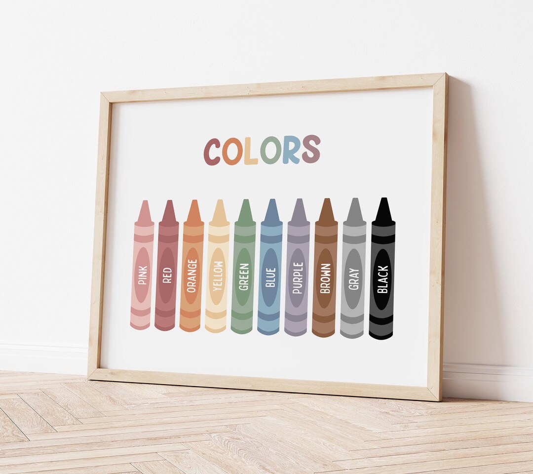 Colors Poster | Homeschool Wall Art | Learn Colors Classroom Decor ...