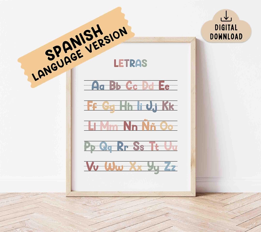 Letras Poster (digital Download) Letters Printable in Spanish ...