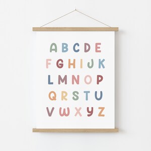 Colorful Alphabet Poster | Homeschool Wall Art | Classroom Decor ...