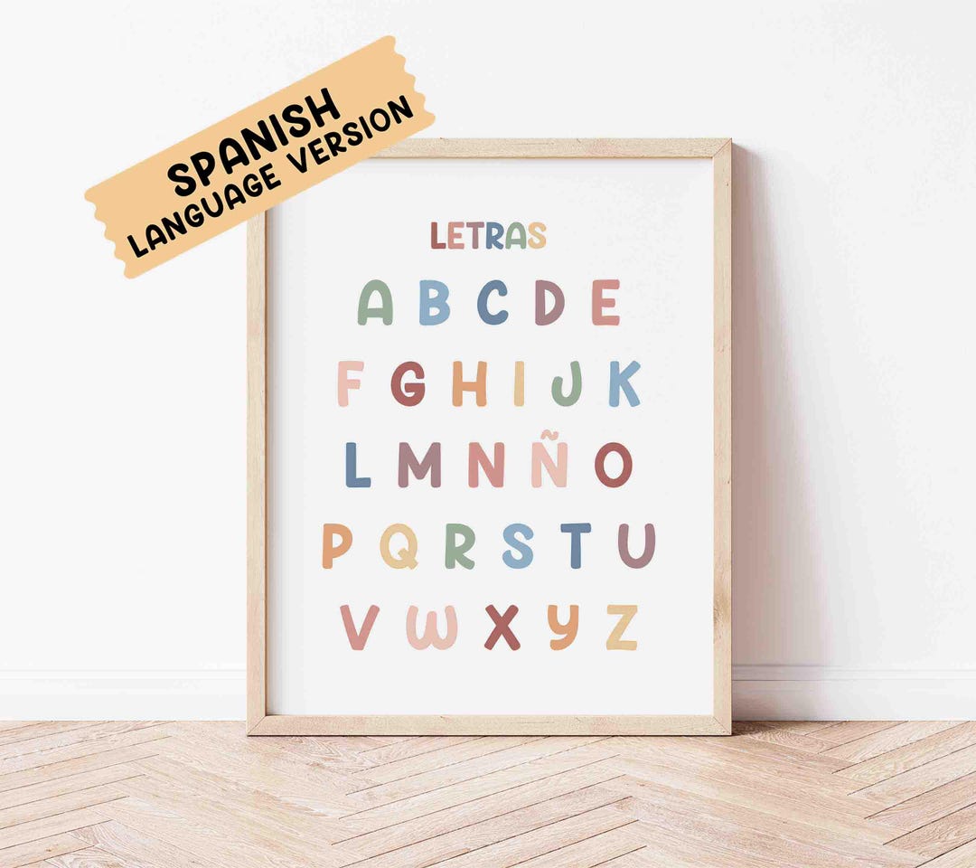 Spanish Version Alphabet Letras Poster | Homeschool Wall Art ...