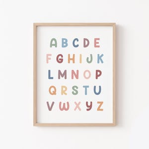 Colorful Alphabet Poster | Homeschool Wall Art | Classroom Decor ...