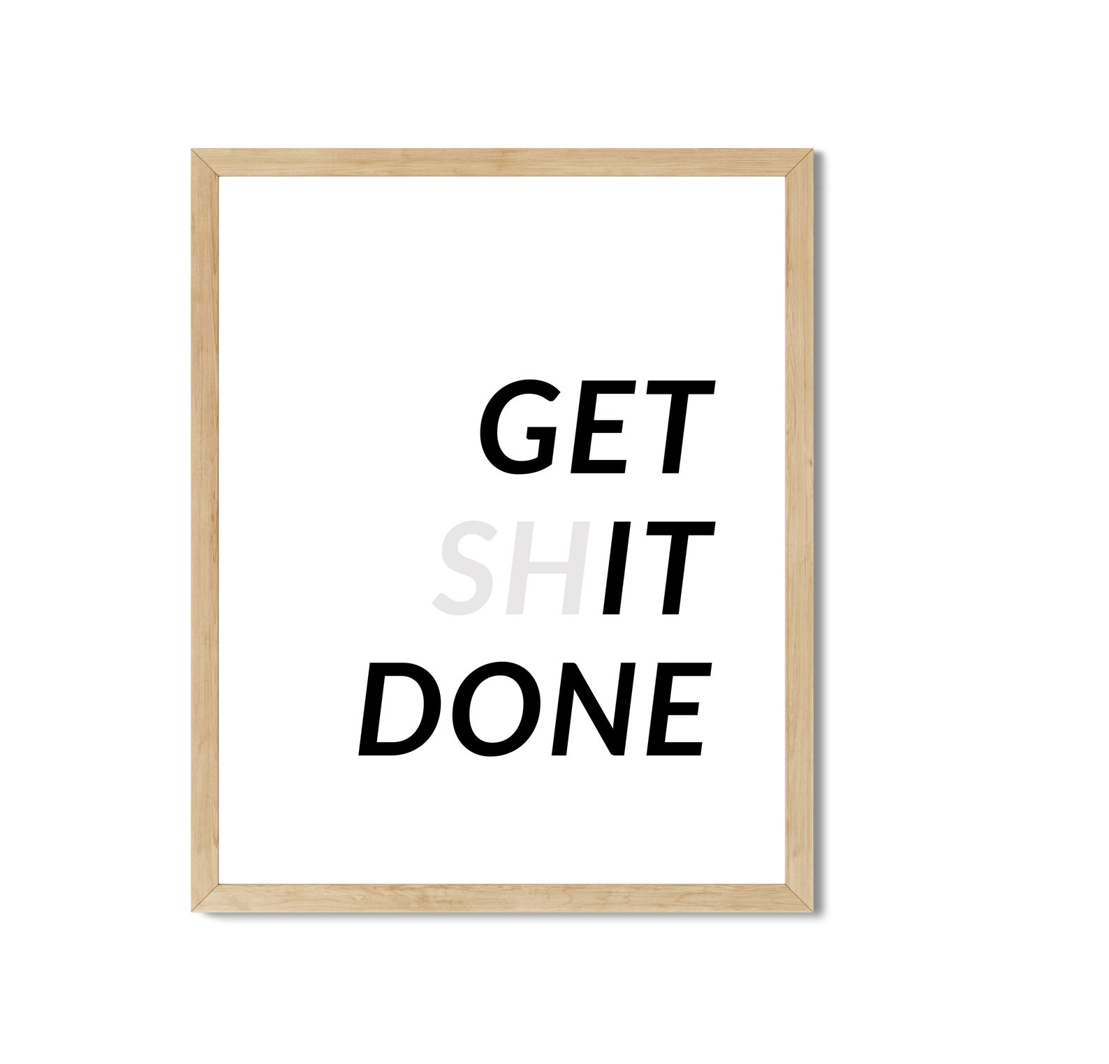 Get It Done Print Printable Art Typography Home Decor Instant Digital ...