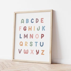 Colorful Alphabet Poster | Homeschool Wall Art | Classroom Decor ...