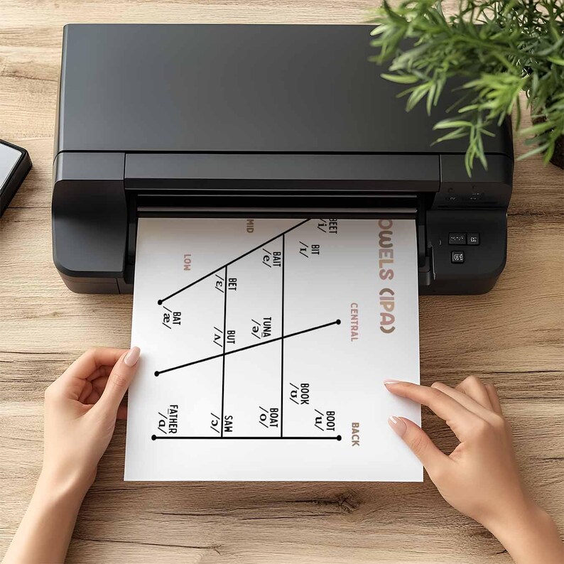 Vowels IPA Chart Printable, BOHO Colors, Language Linguistics Classroom ...