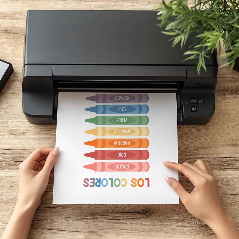 Los Colores Poster, (digital Download) Learn Colors in Spanish Language ...