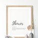 Shower Definition Print Printable Wall Art Family Quote - Etsy