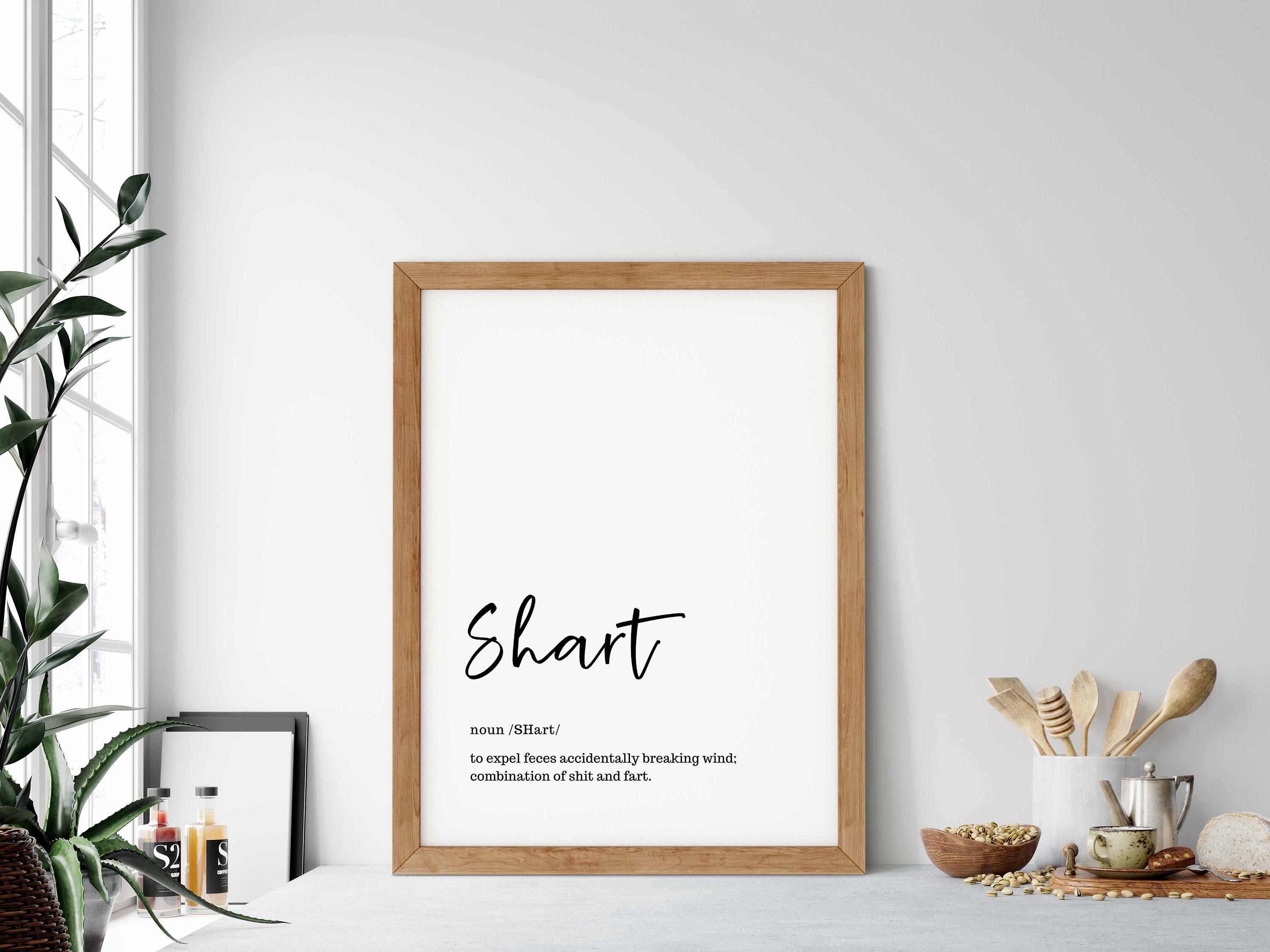 Shart Definition Printable Bathroom Decor Instant Digital Download Wall ...