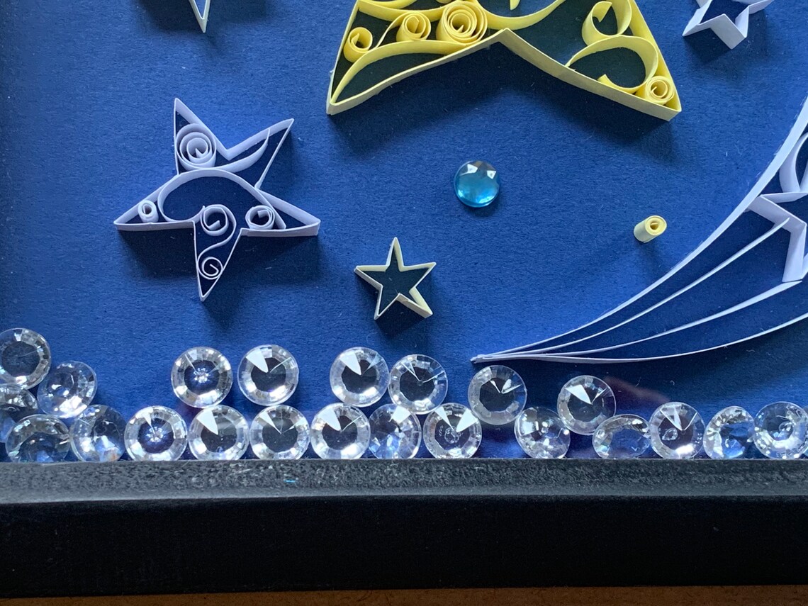 Handmade Quilled Moon and Stars - Etsy