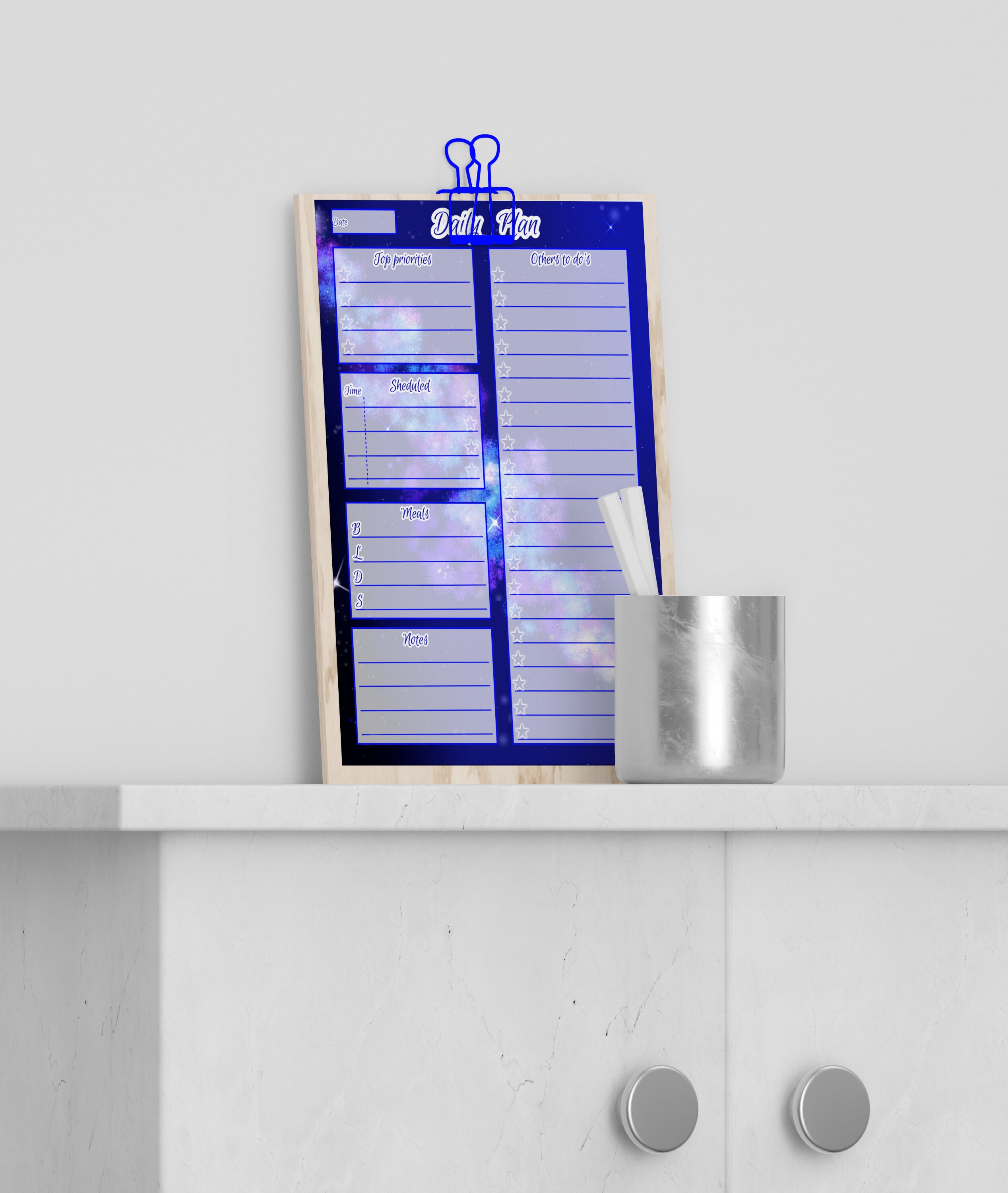 Galaxy Printable Planner,digital Planner Galaxy ,cute Daily Checklist ...