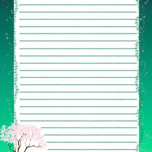 Printable Cherry Tree Notes and Doodles Page,digital Note,printable ...