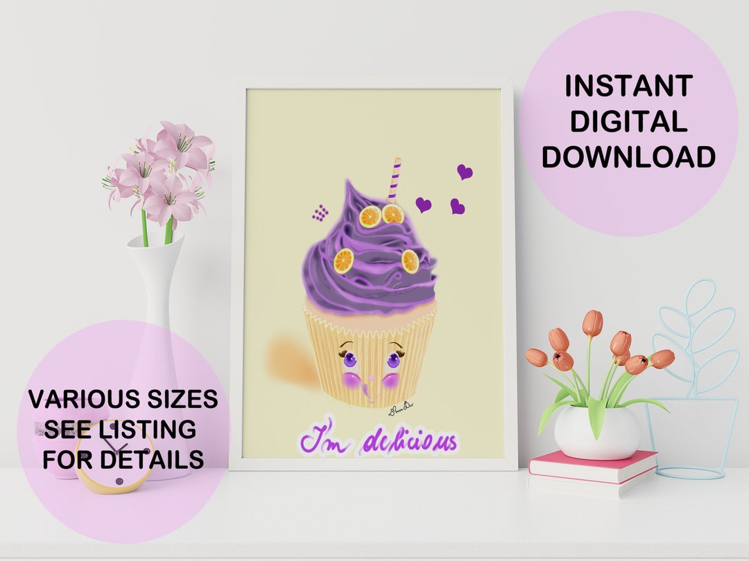 Printable Cupcake Print,cupcake Wall Decor,cupcake Print,cupcake Wall ...
