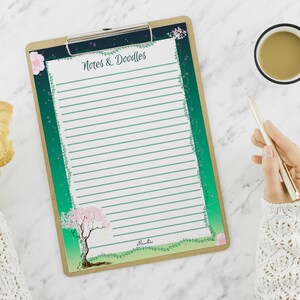 Printable Cherry Tree Notes and Doodles Page,digital Note,printable ...