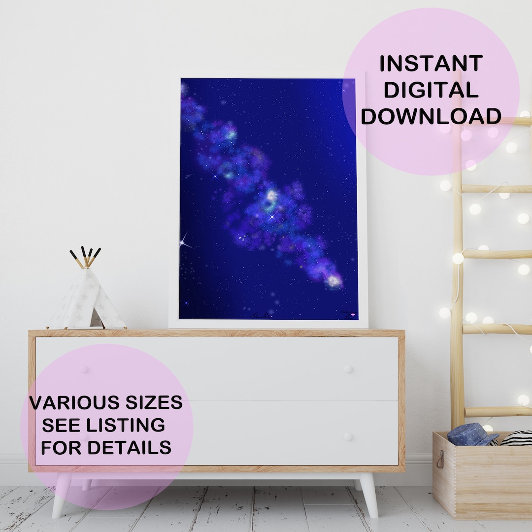 Printable Galaxy Print,digital Print Galaxy,galaxy Art Print,universe ...