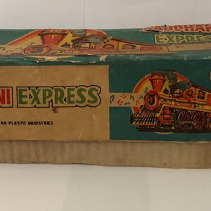RARE 1950's Tin Friction "rajdhani Express" Train Engine Toy W ...