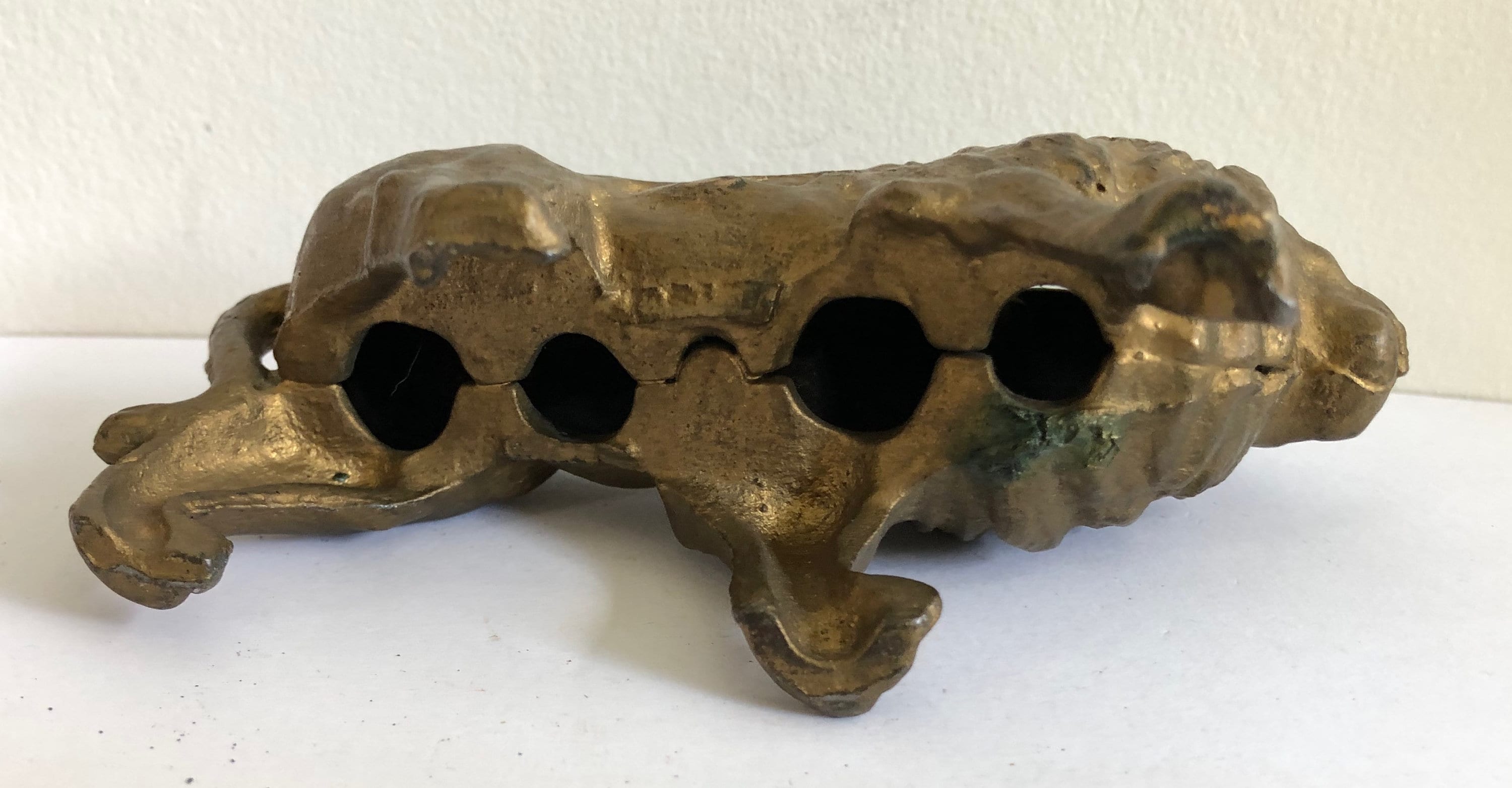 Early 1900's "lion, Tail Between Legs" Cast Iron Bank in Excellent ...