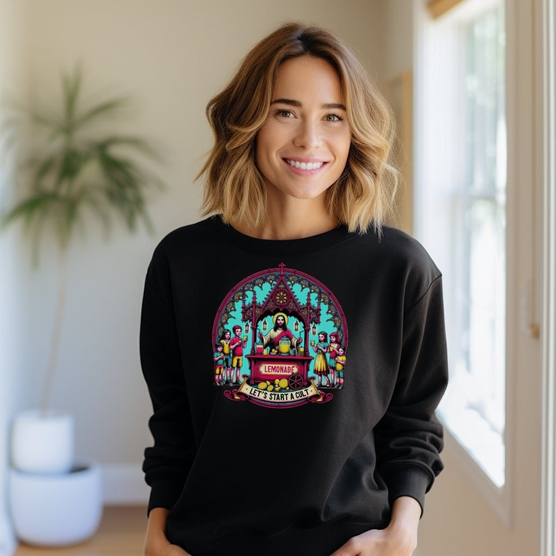 Jesus Let's Start A Cult Sweater Religious Humor Sweatshirt Funny ...