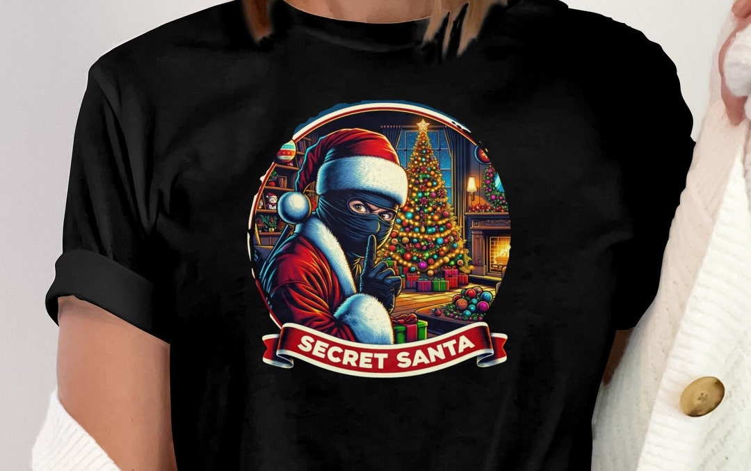 Secret Santa Shirt, Ninja Santa Claus Christmas T-shirt, Funny Secret ...
