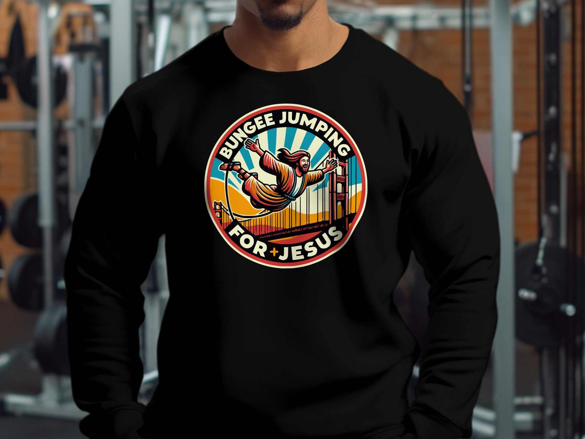 Bungee Jumping for Jesus Extreme Sports Sweater Funny Religion - Etsy