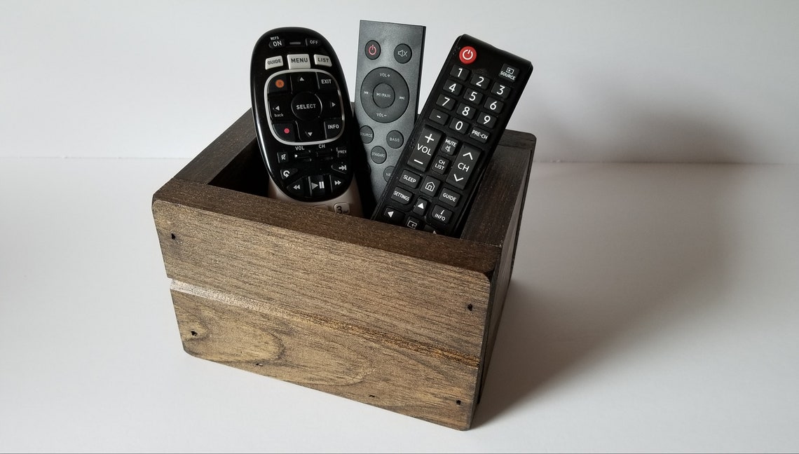 Remote Control Holder Wood Remote Control Holder Rustic - Etsy