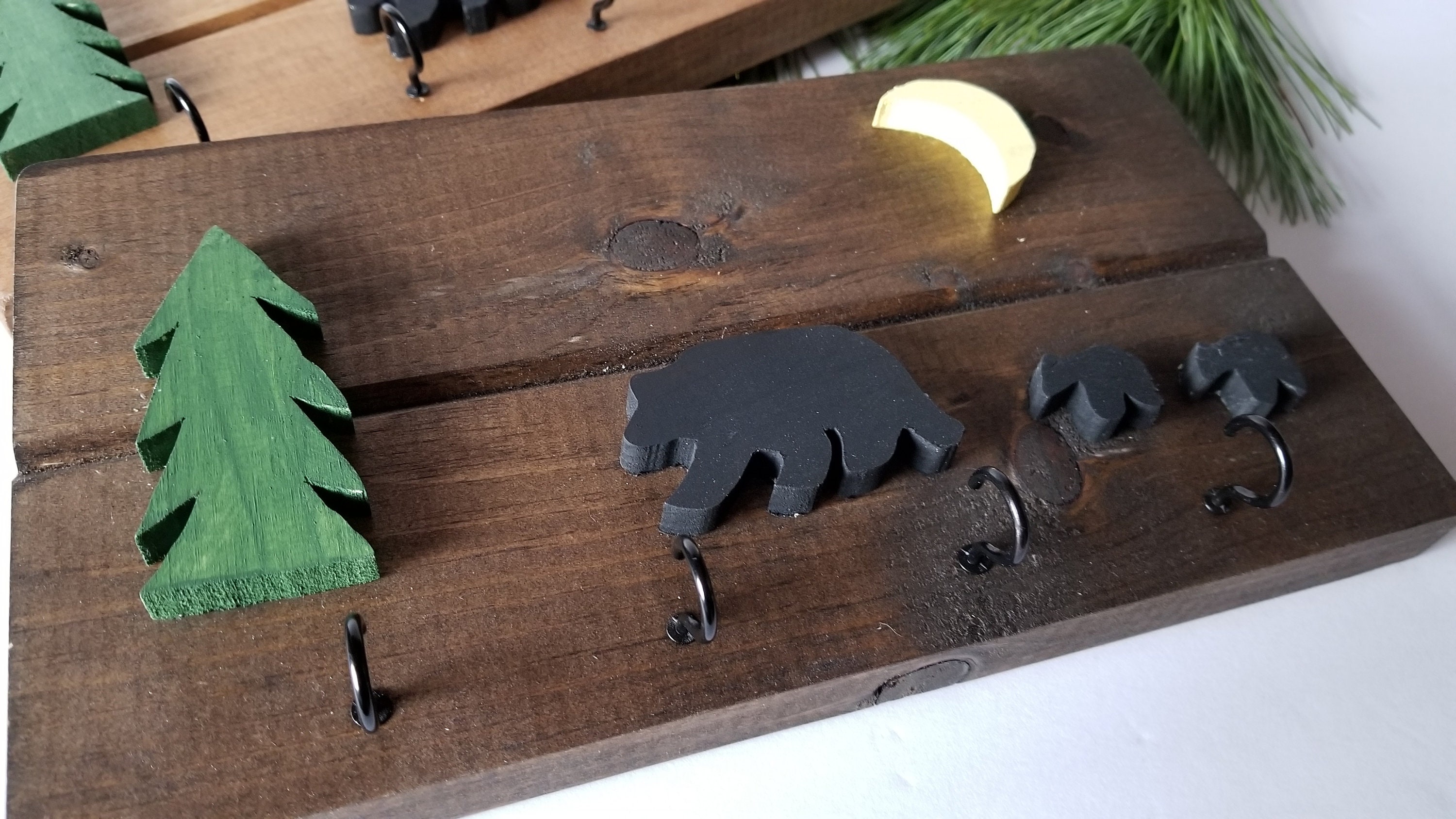 Wood Key Rack Bear Key Rack Bear Key Holder Wood Key | Etsy
