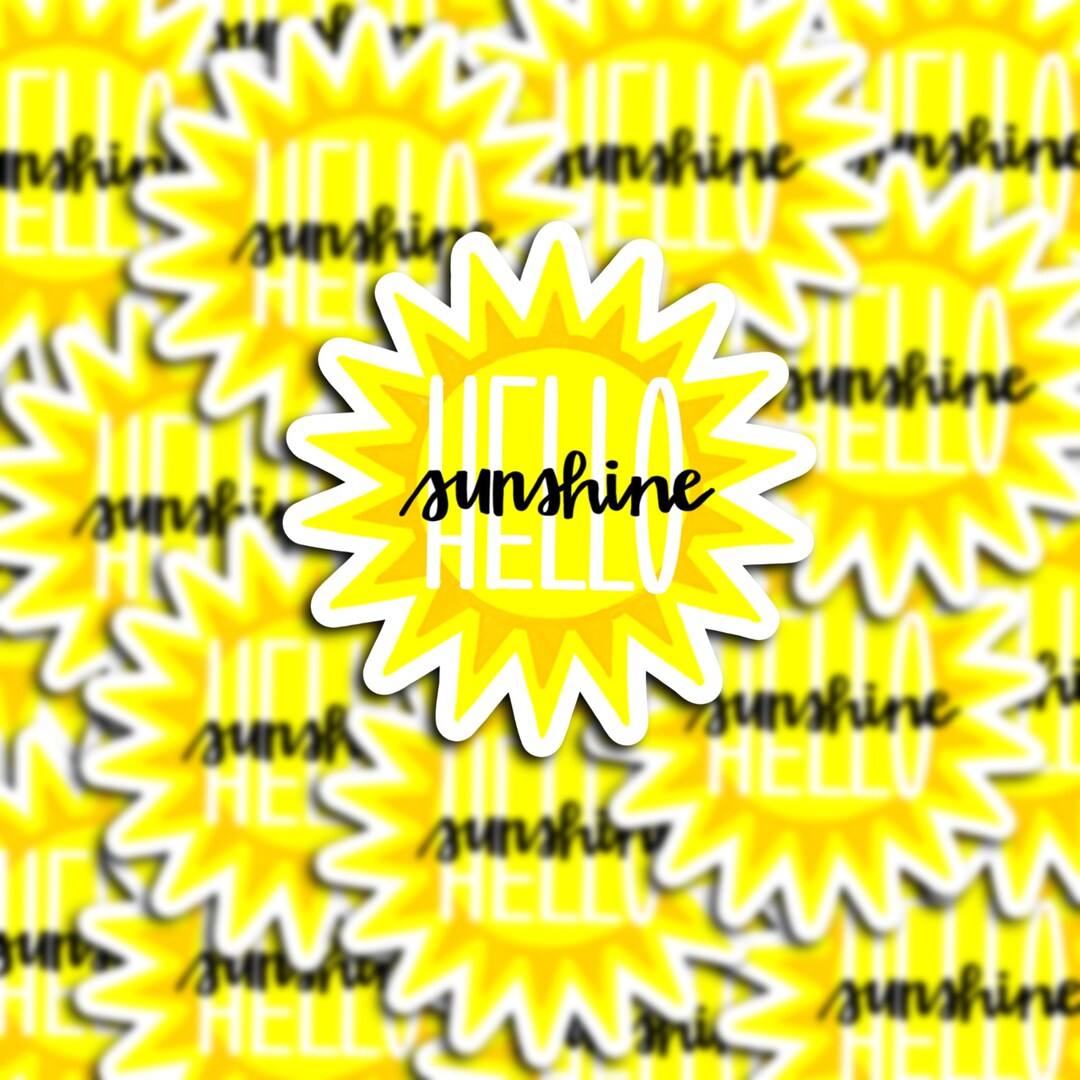 Hola sol sol pegatina / pegatina impermeable pegatina de - Etsy España