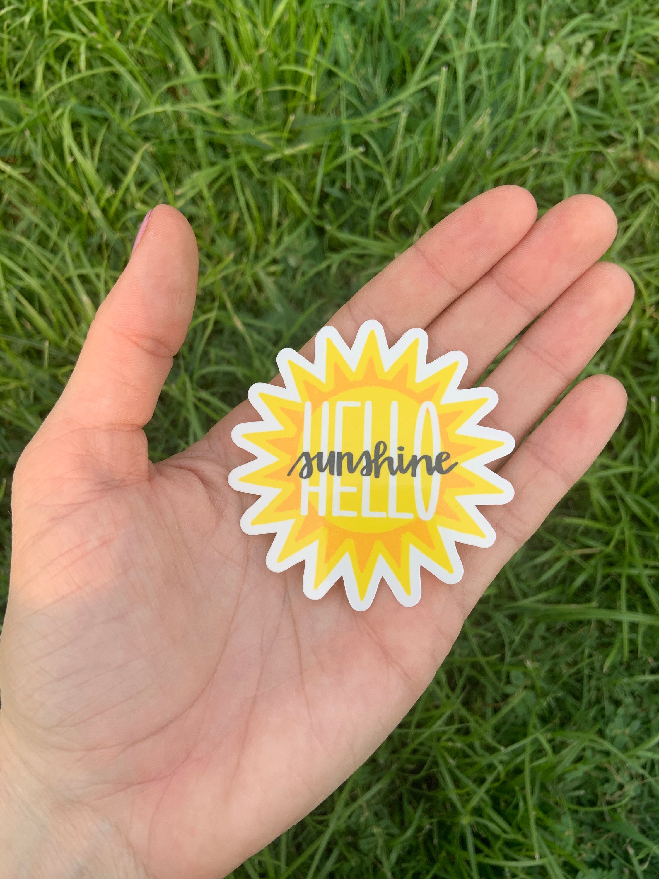 Hola sol sol pegatina / pegatina impermeable pegatina de | Etsy