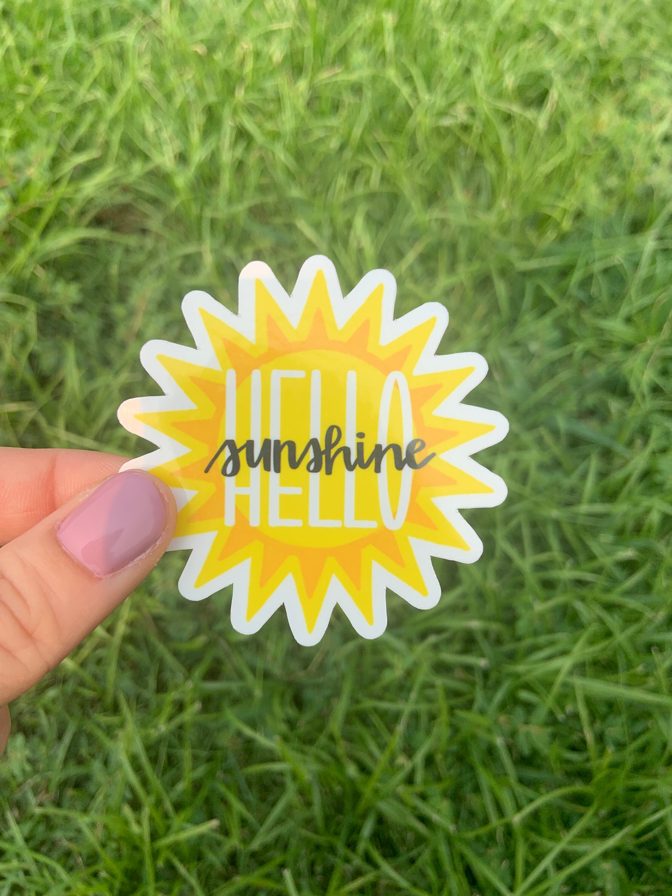 Hola sol sol pegatina / pegatina impermeable pegatina de | Etsy