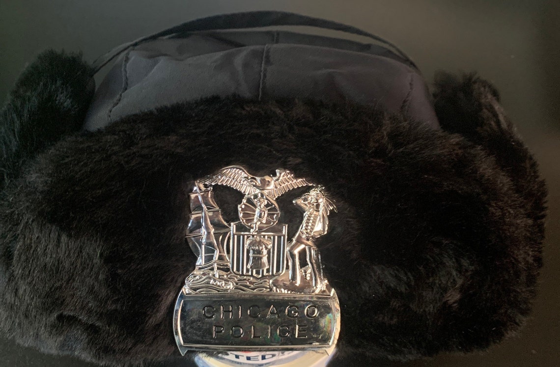 Chicago Police Illinois Winter Uniform Cap With Badge | Etsy