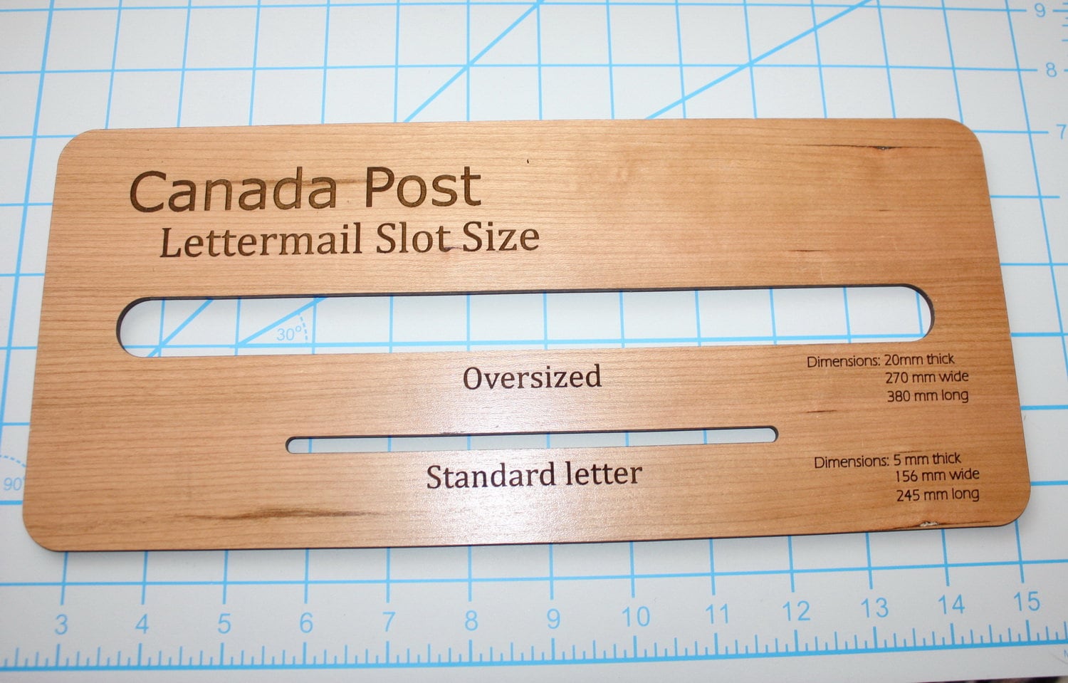 Canada Post Mail Slot Lettermail Slot Of Doom Cherry Wood Full Etsy