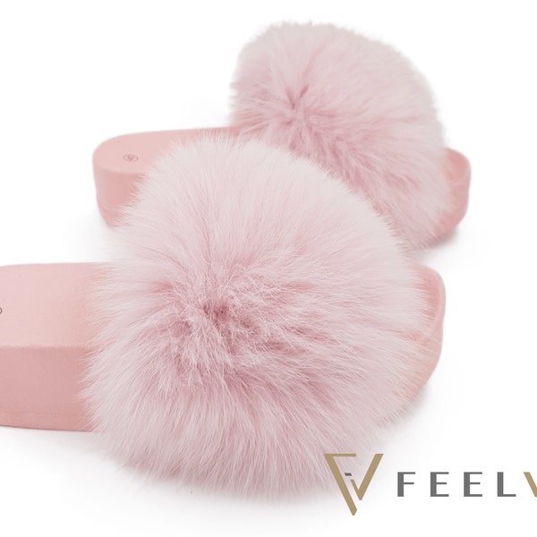 Fur Slides - Etsy