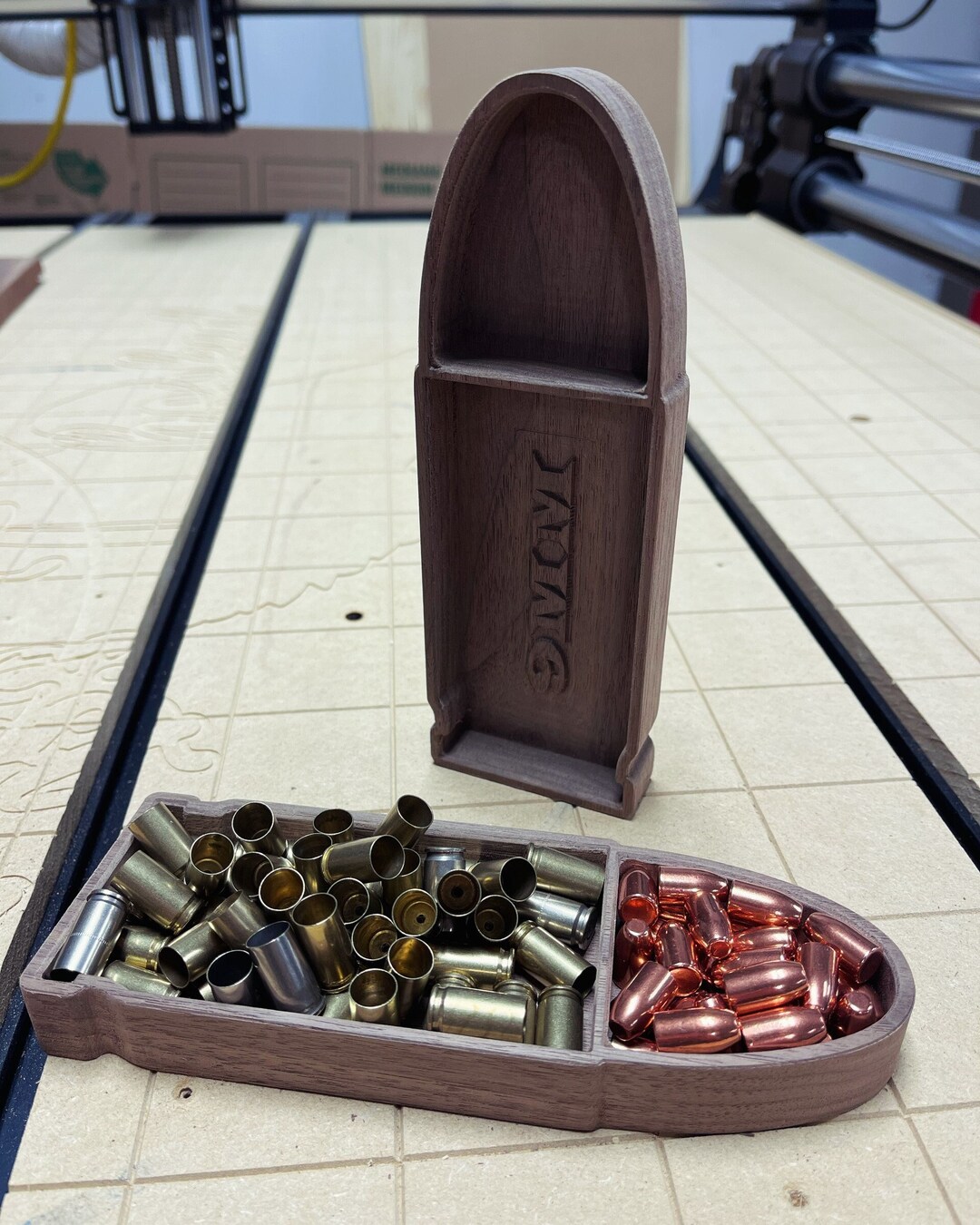 9mm Reloading Tray With Shell / Casing and Bullet / Projectile Pocket ...