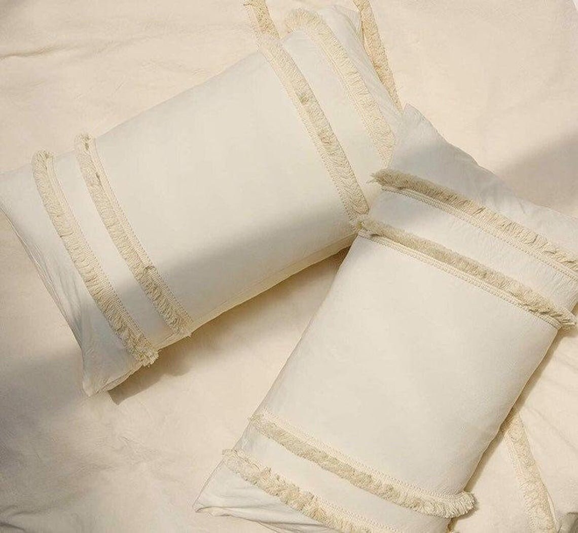 5 Pc Ivory Tassel Duvet Cover Gypsy Donna Cover Bohemian - Etsy